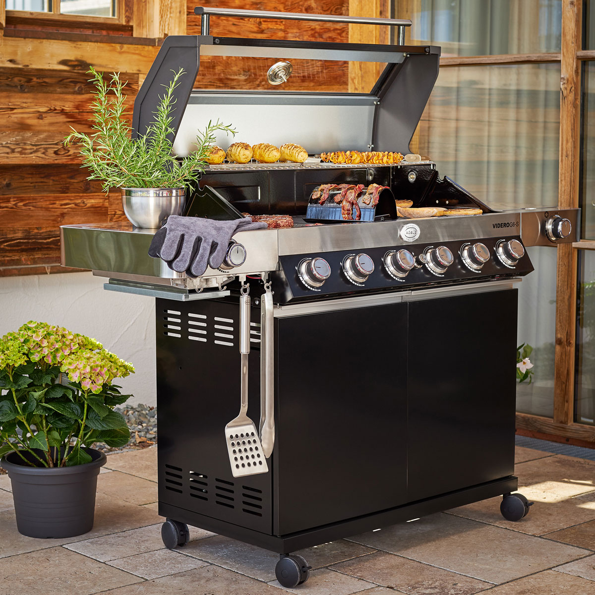 Rösle Gasgrill BBQ-Station Videro G6-S schwarz Rösle